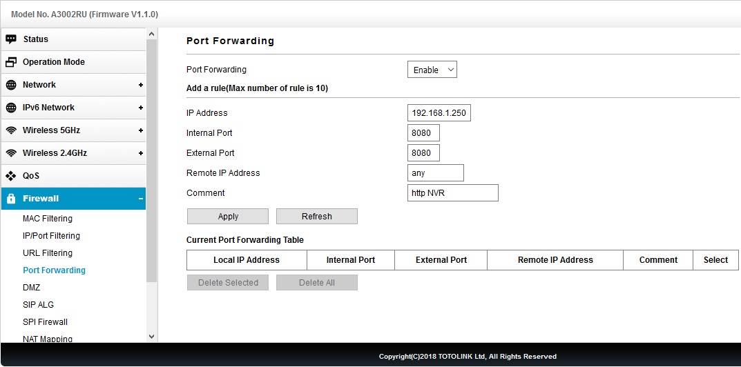 Hướng dẫn Port Forwarding trên Router Totolink – Trung tâm Noha Smart